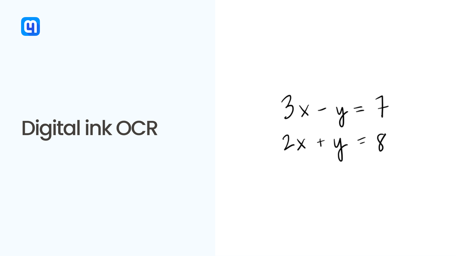 Digital ink API for handwriting, math, and science