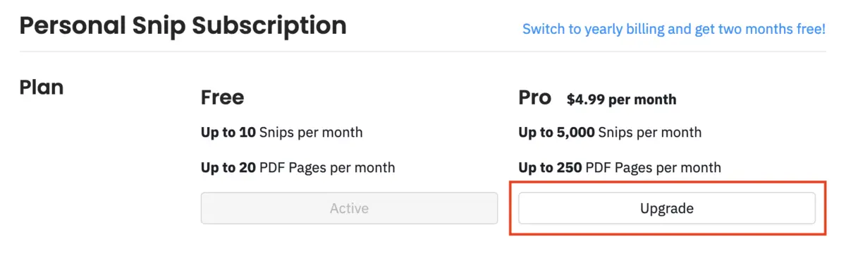 Mathpix Snip User Guide: Upgrade to Mathpix Pro